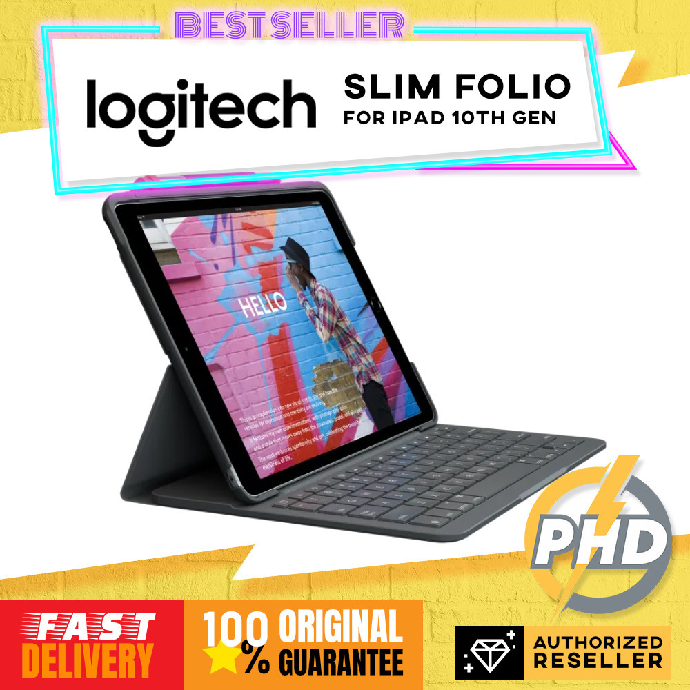 Logitech iPad (10th generation) Keyboard Case | Slim Folio with ...