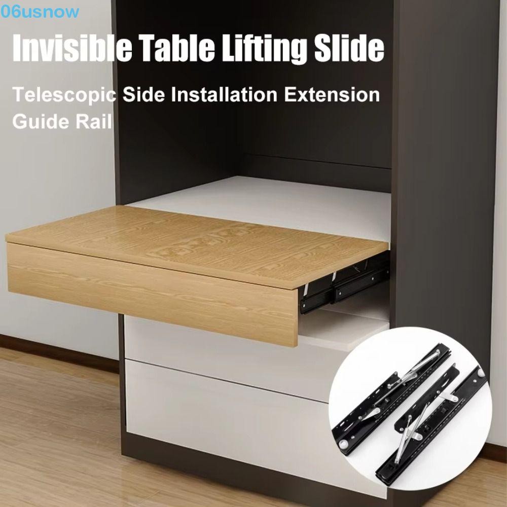 USNOW Bookstand Slide Rail, Telescopic Extension Side Installation ...