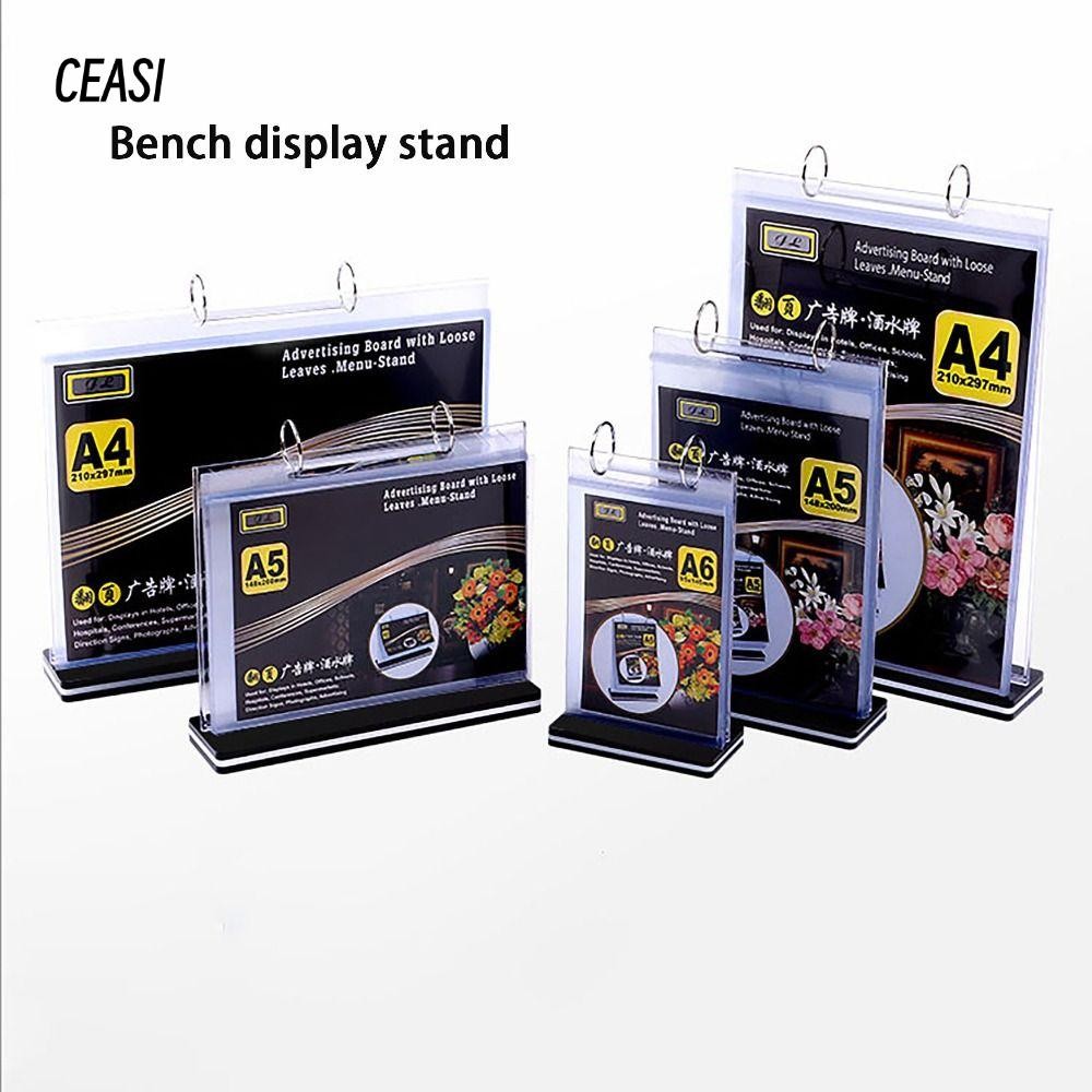 CEASI Table Menu Stand, A4 A5 A6 Waterproof Pocket Display, Convenient ...