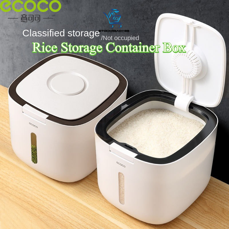 SR99. ECOCO Rice Storage Container Box / 5kg / 10kg / Insect Moisture ...