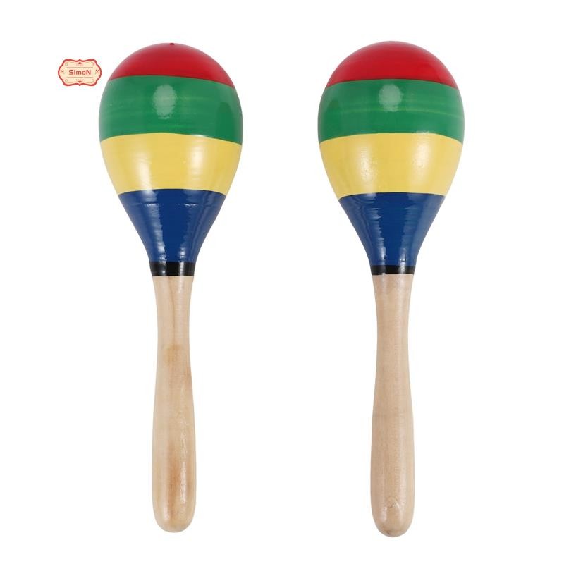 Maracas Hand Percussion Rattles, Wooden Rumba Shaker Musical Instrument ...