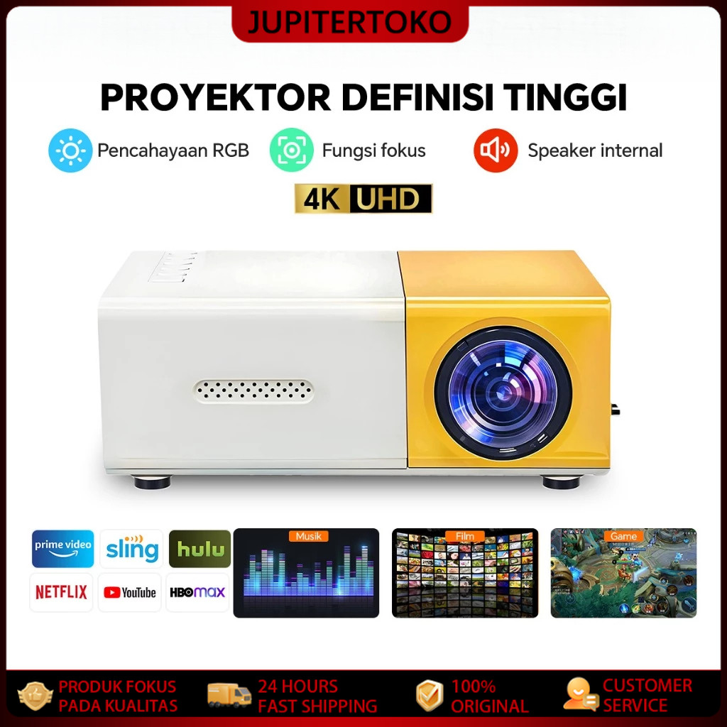 HP HDMI Mini Projector LED YG300/YG 300 LCD Portable Projector Home ...