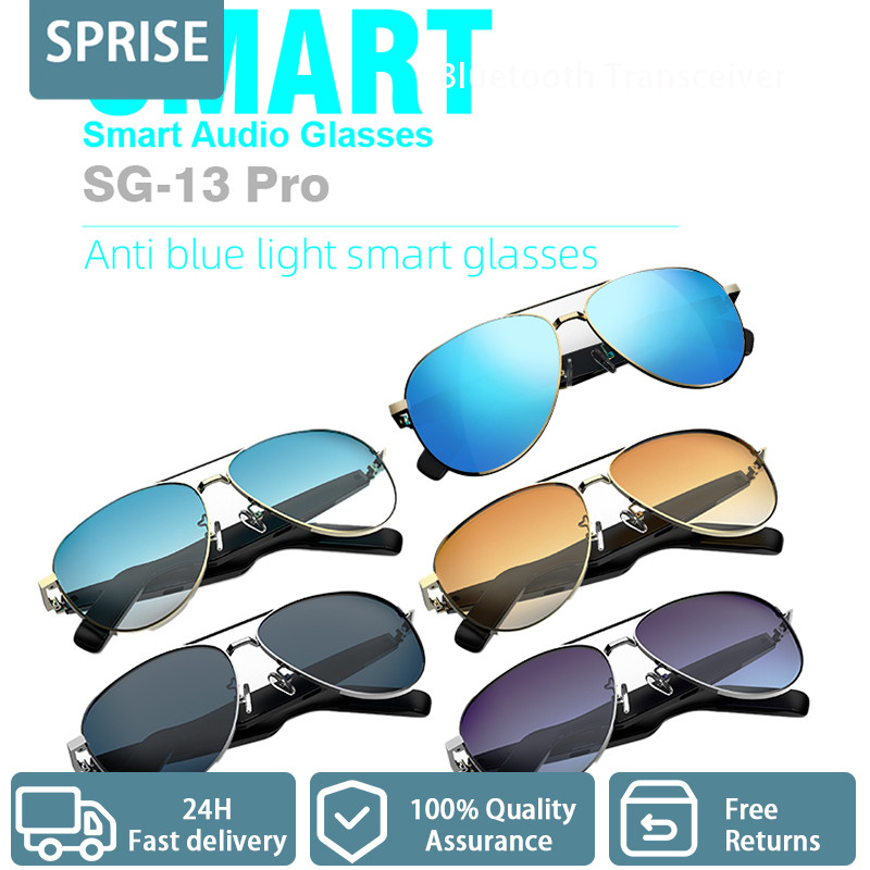 SPRISE SG13 Smart Audio Glasses Bluetooth Sunglass Anti Blue-light Air ...