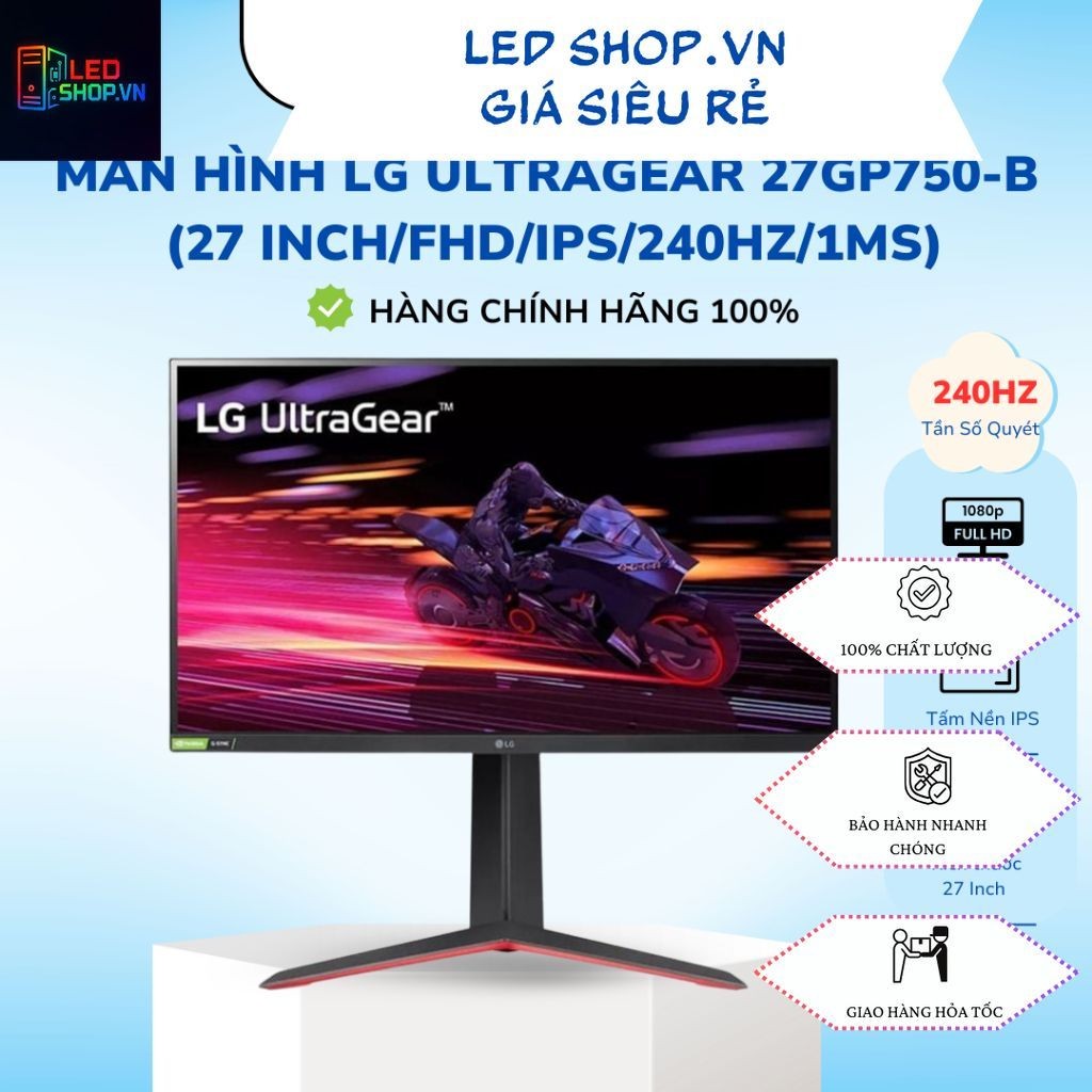 LG UltraGear 27GP750-B Gaming Monitor (27 inch/FHD/IPS/240Hz/1ms ...