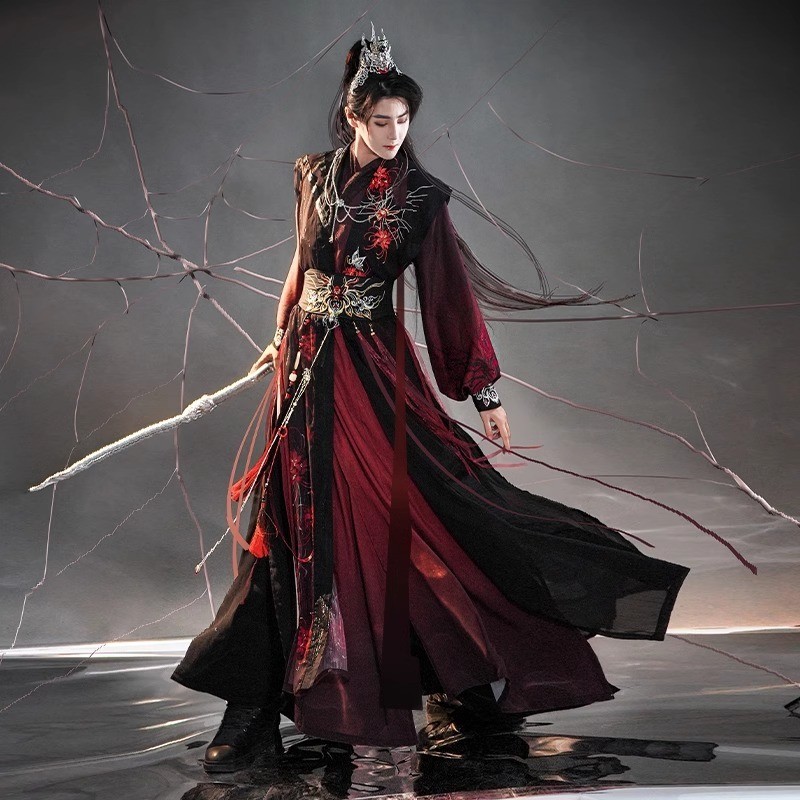 Chinese Style Hanfu Men Women Knights Hanfu Elements Suit Retro Knight ...