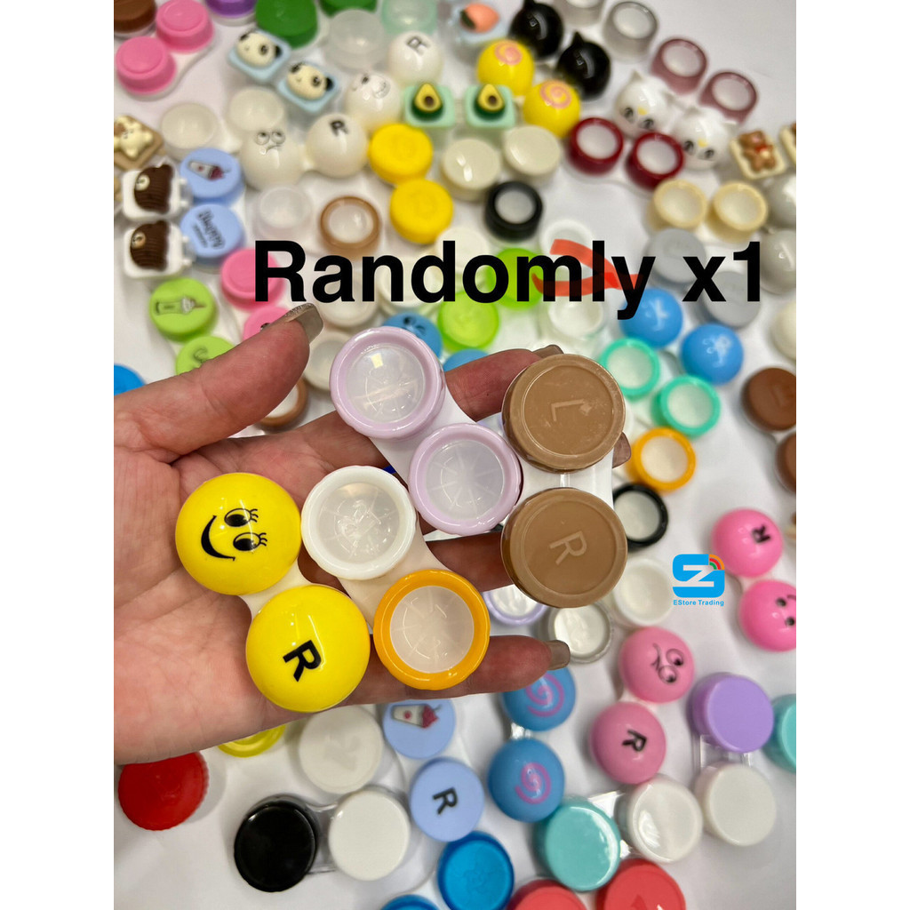 🔥(1pc) Mini Contact Lens Case (Randomly) 随机隐形眼镜盒-AS999 | Shopee Malaysia