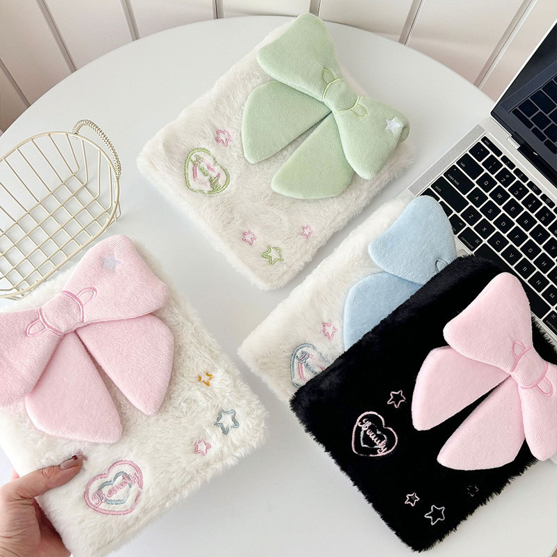 A6 Plush Photocard Holder Cute Bowknot Photo Album Idol Cards Collect ...