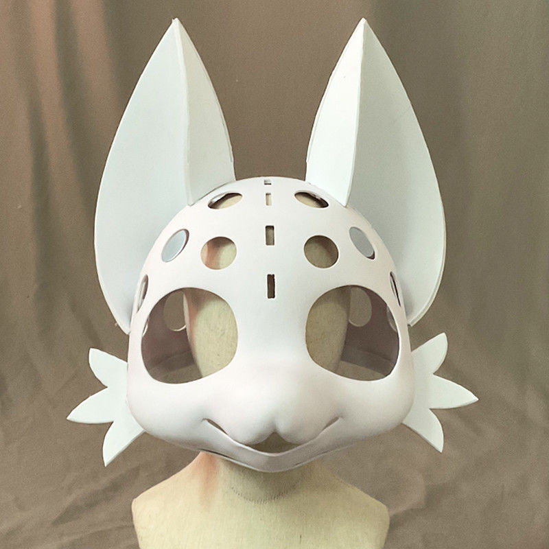 Tengkorak haiwan Jepun 3D bercorak fury helmet diy bahan topeng pelapik ...