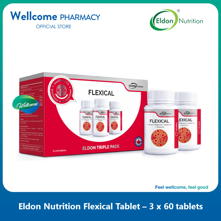 Eldon Nutrition Flexical Tablets with Calcium, Vitamin K2, D3 and ...