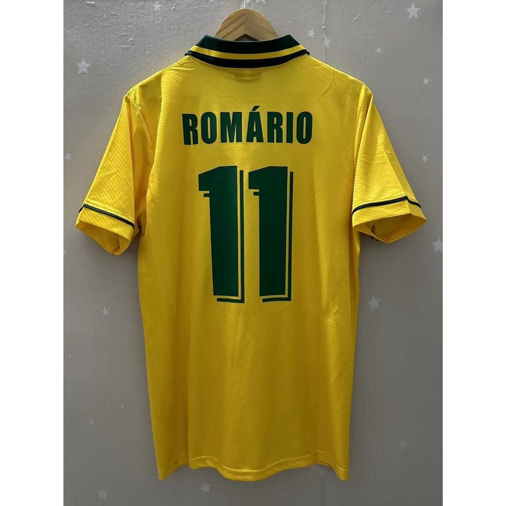 1994 Brazil RONALDO Top Quality Home Retro Soccer Jersey custom T-shirt ...