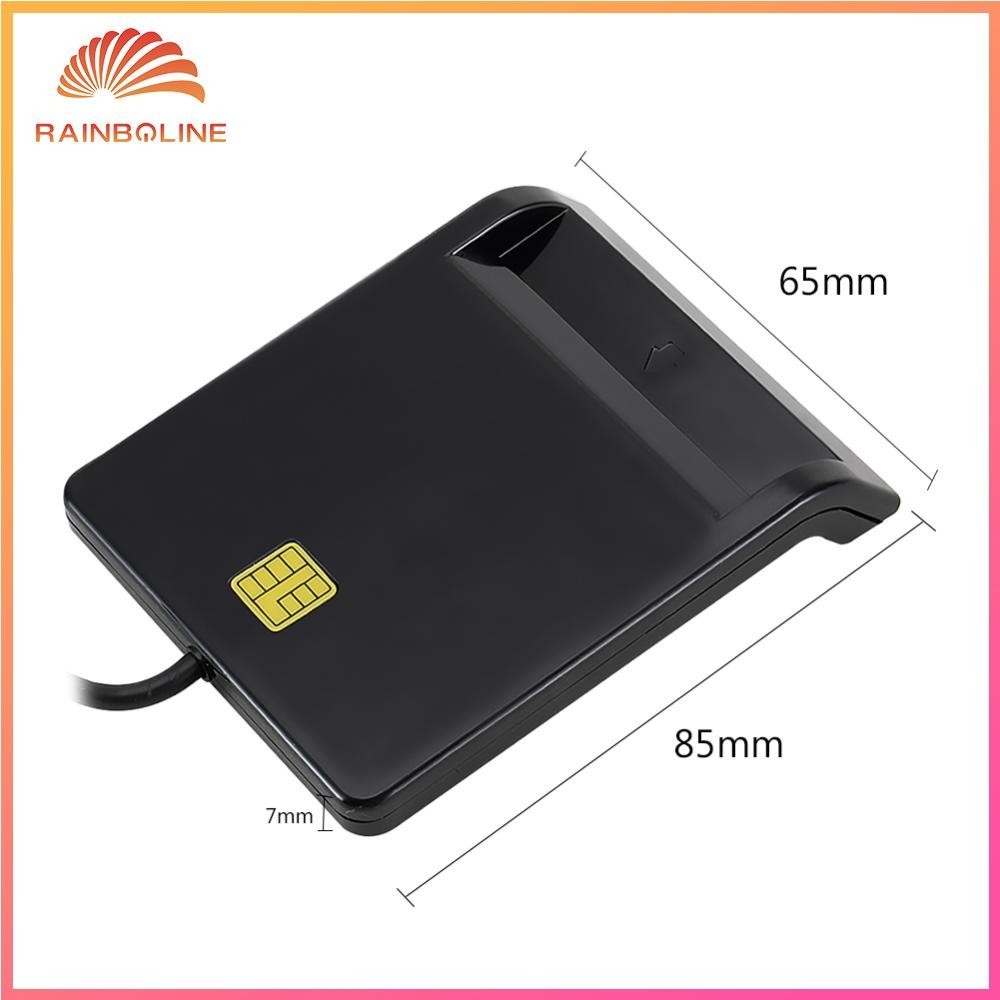 Rain USB Smart Card Reader DNIE ATM CAC IC ID SIM Card Cloner Connector ...
