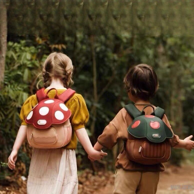 //-Cute Mushroom Backpack for Kids Cute Kindergarten Mini Travel Bag ...