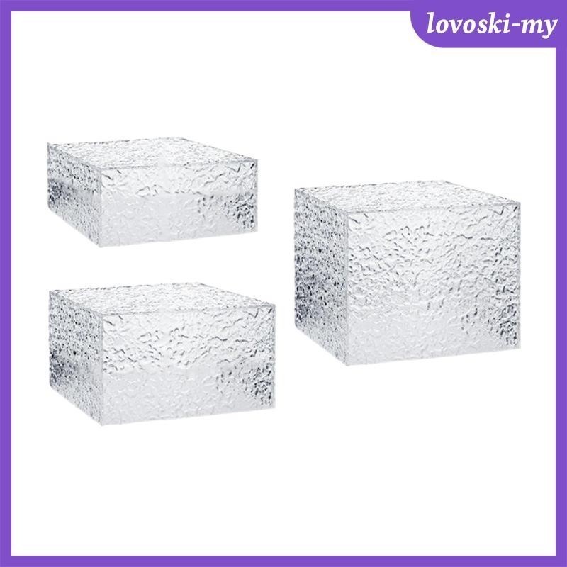 [LovoskiMY] Acrylic Cube Display Box Riser,Nesting Riser,5 Sided with ...