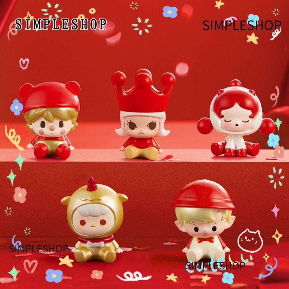 SIMPLESHOP Box, POPMART Pop Bean Sitting Posture Series Anime Cartoon ...