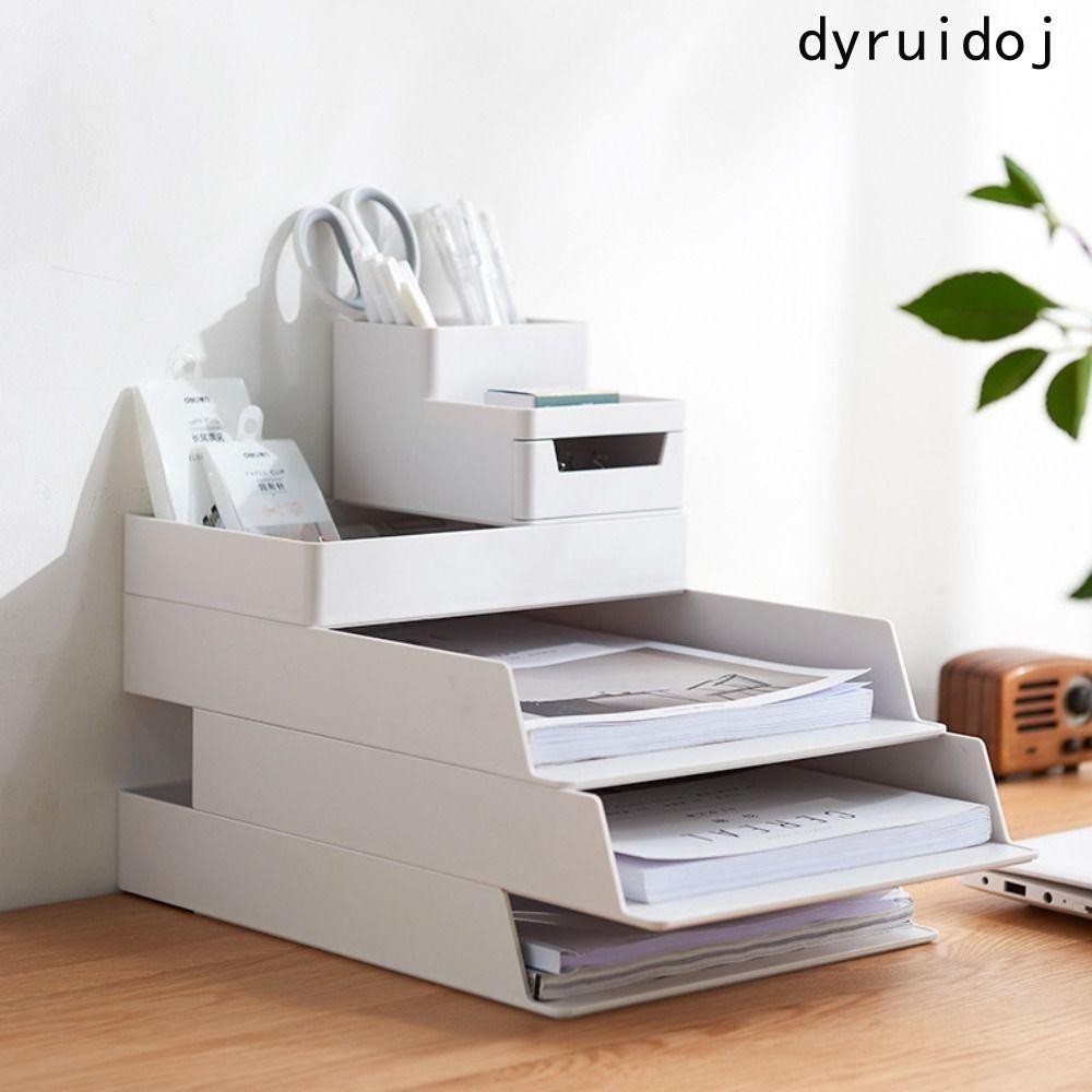 DYRUIDOJ A4 File Storage Tray, Desktop Organizer File Organizer ...