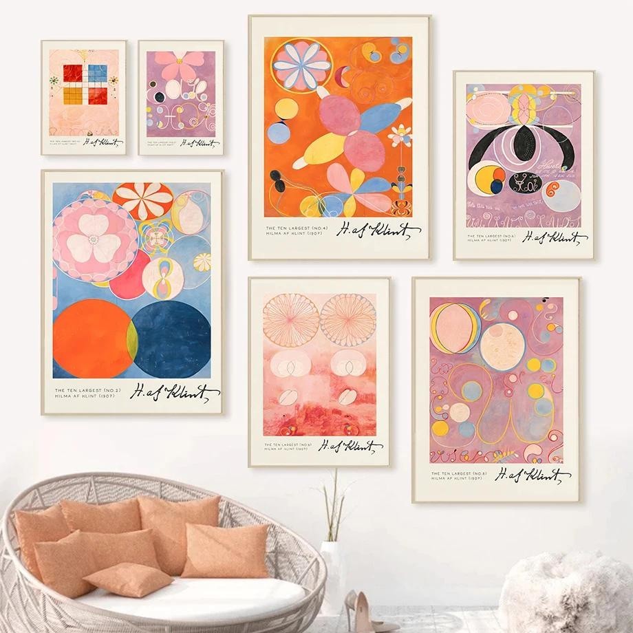 Poster Kanvas Hilma af Klint 'Sepuluh Terbesar' - Replika Seni Pameran ...