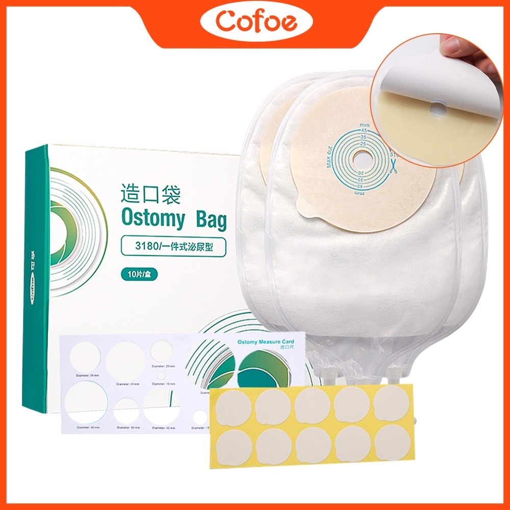 Cofoe 10 Pcs One-piece Urostomy Bag Urostomy Pouch For Urinary Stomas Nephrostomy Bladder ...