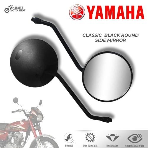 YAMAHA XSR 155 Classic Retro Style Black Round Side Mirror Motor Non ...