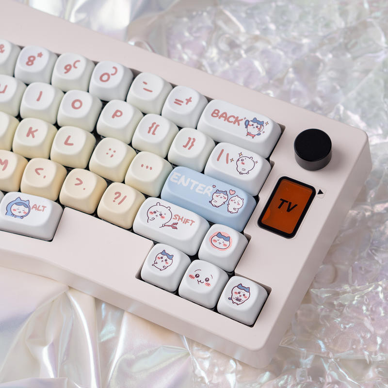 Cute Chikawa PBT Dye-Sub MOA Custom Keycap Set for Mechanical Keyboard ...