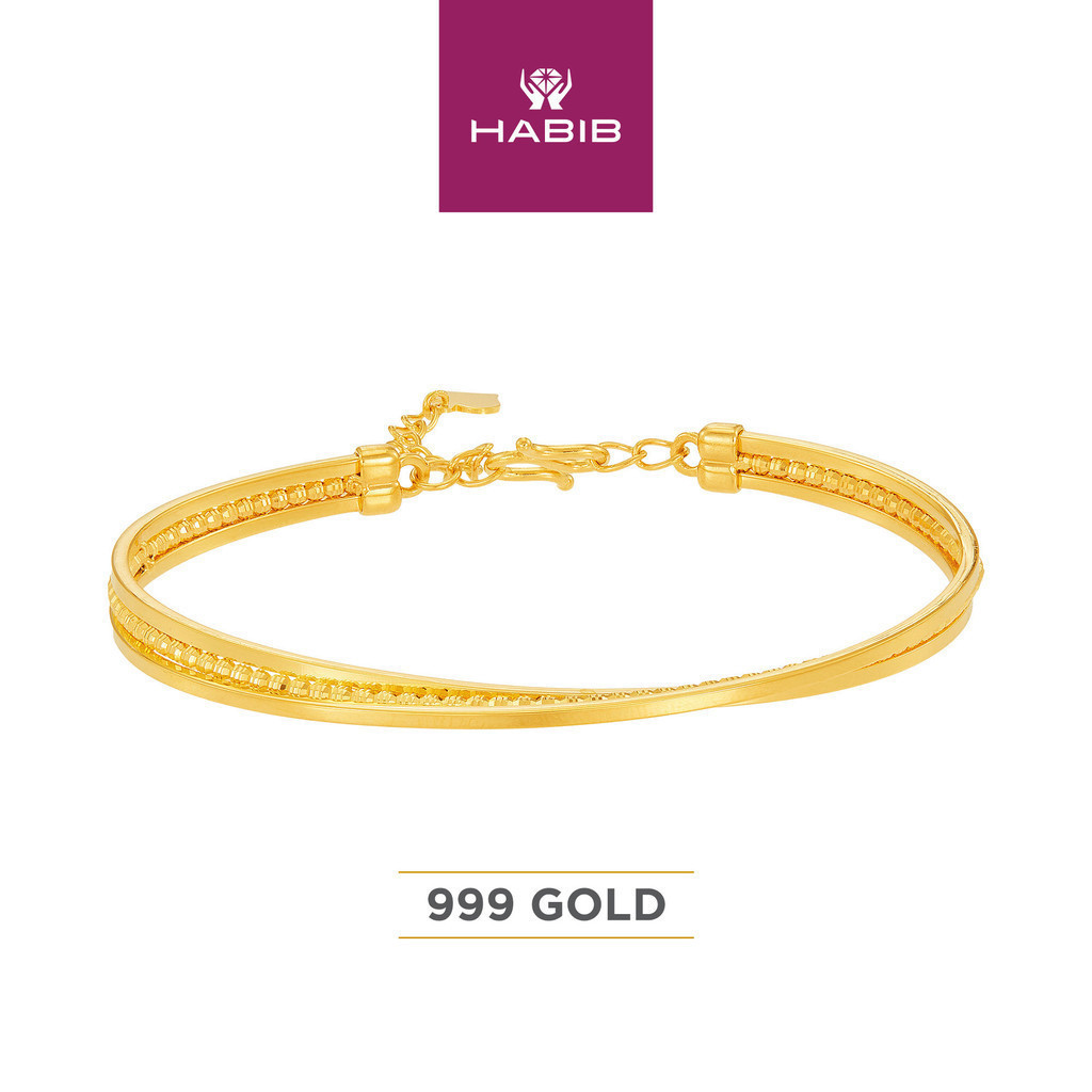 HABIB 999/24K Yellow Gold Bangle LTB010624 | Shopee Malaysia
