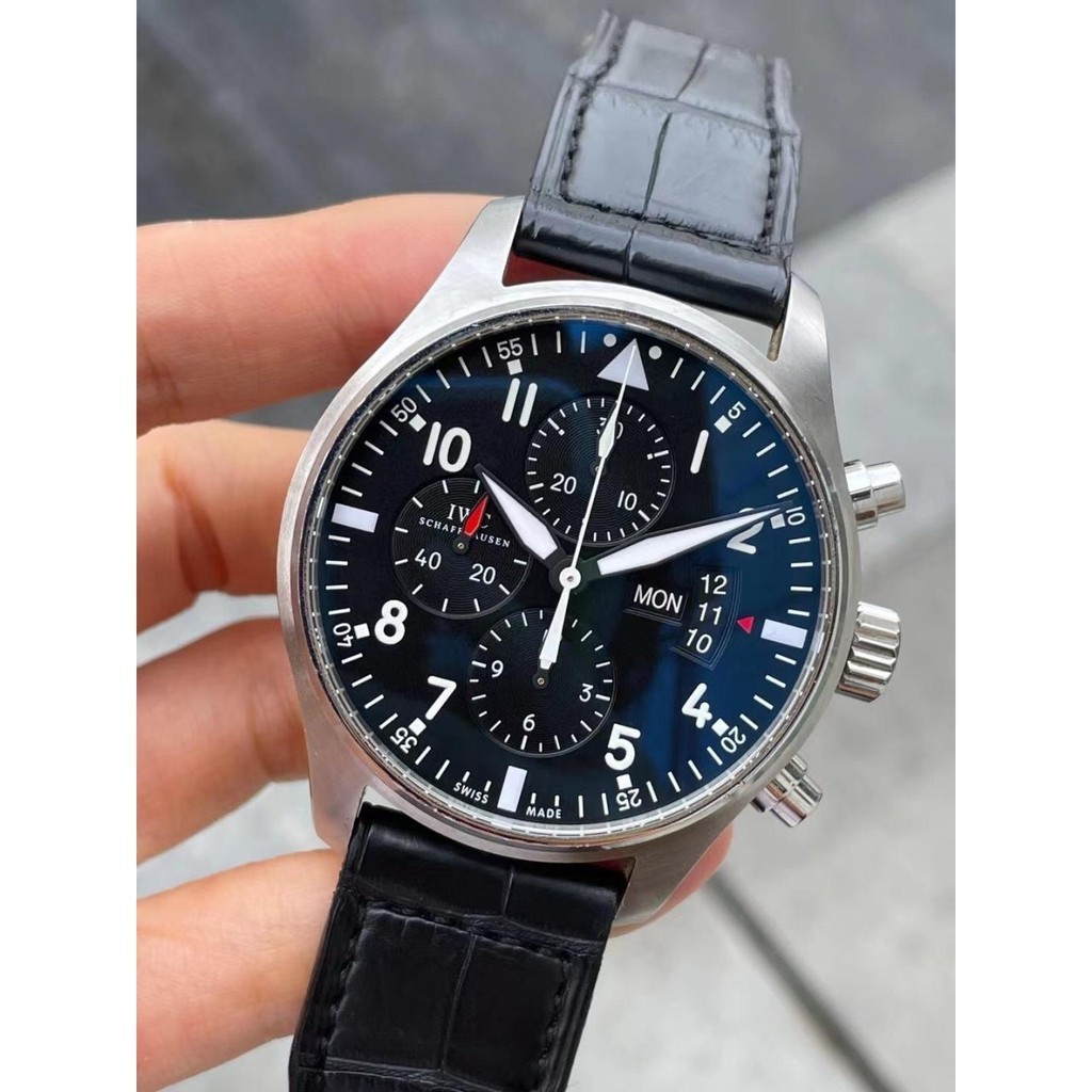 Iwc IWC IW Pilot IW377701Automatic Mechanical Men's Watch 43mm | Shopee ...
