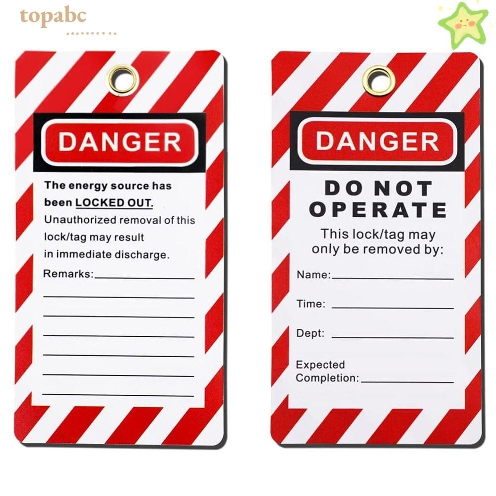 TOPABC Danger Do Not Operate Tags, PVC Red Lockout Tagout Tags ...