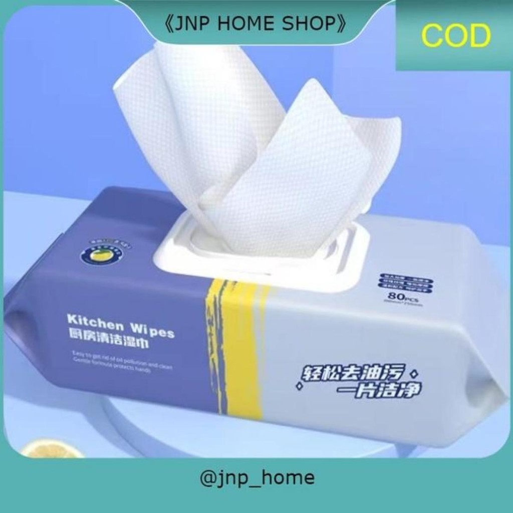 JNP 80 Sheets Extra Large packed kitchen cleaning wipes Household Wet ...