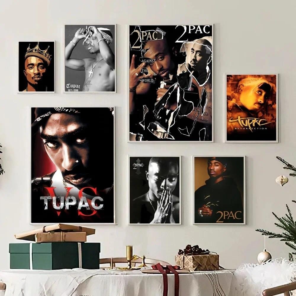 Poster Retro Hip Hop Tupac Shakur - 2PAC Seni Dinding Berkualiti HD ...
