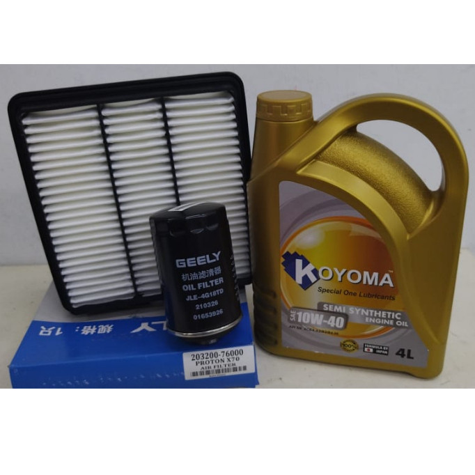 PROTON X70 OIL FILTER + AIR FILTER + KOYOMA 10W40 SEMI SYNTHETIC ENGINE ...