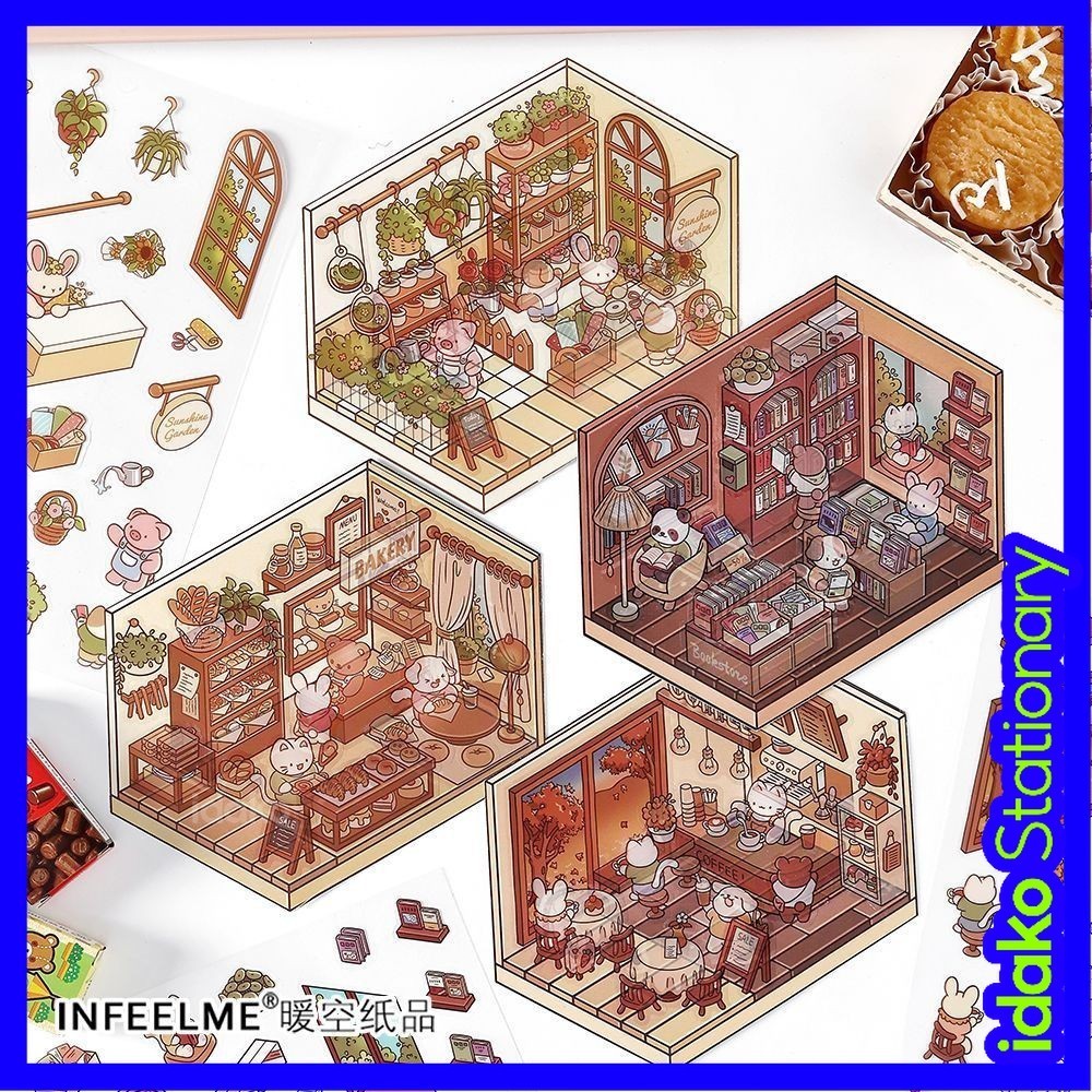 Idako 3D Stickers Miniature Ready Stock [Today Opening Series] PET ...