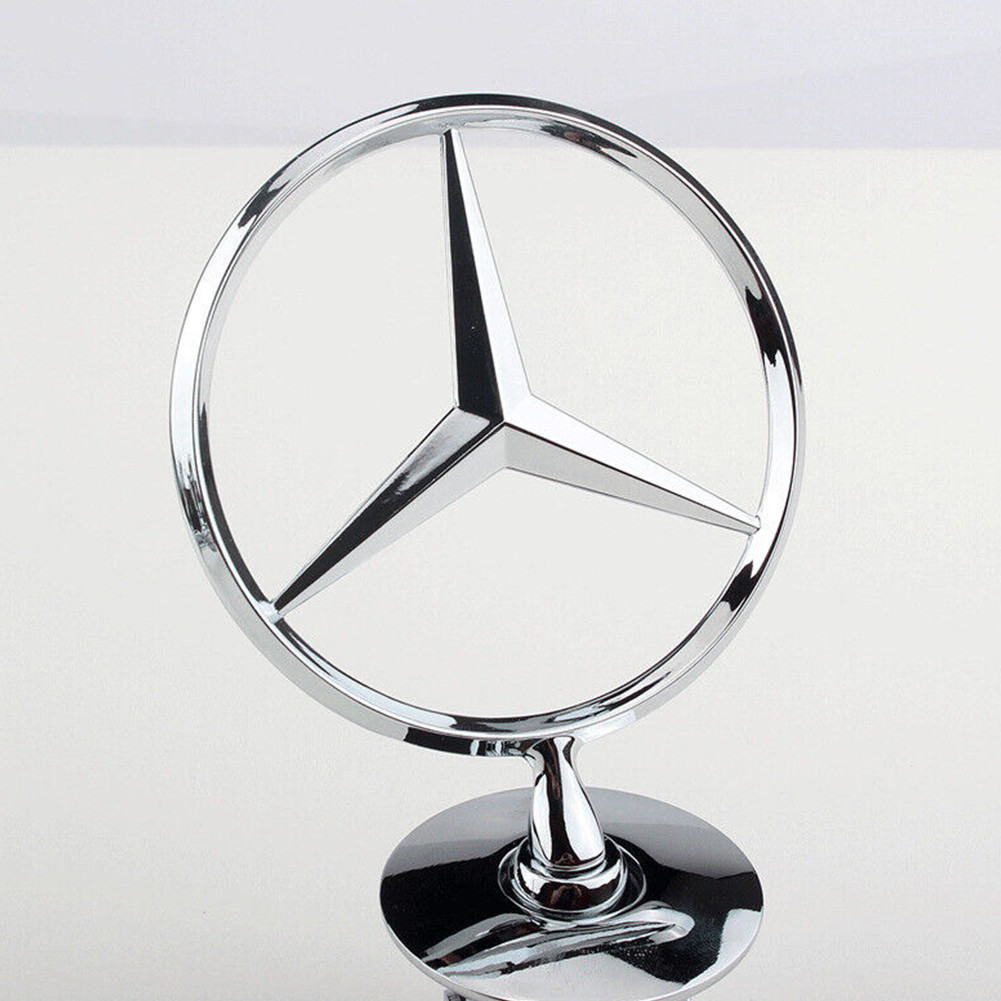 Hood Grille Chrome Star Emblem Logo Chrome Symbol Badge for Mercedes ...