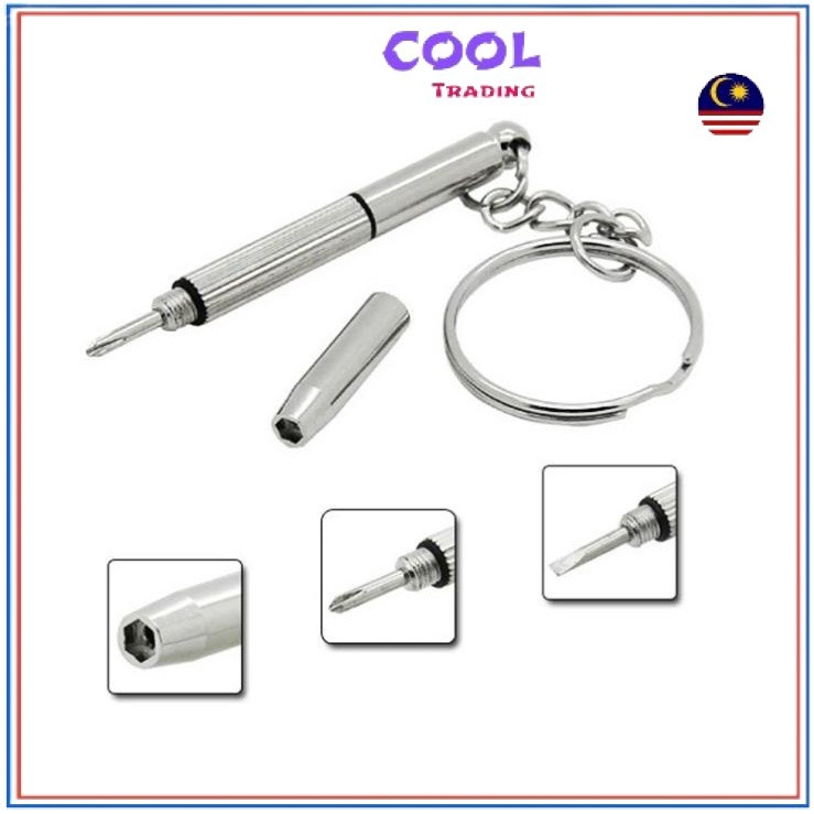 Spectacles Screwdriver Keychain 3 in 1 Sunglasses Tool Set Double Head ...