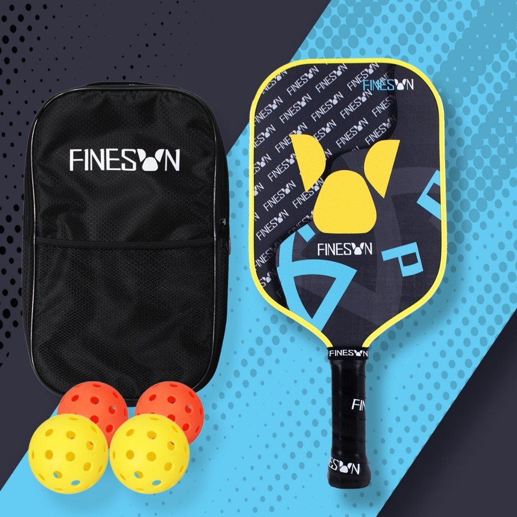 Finesun Pickleball Racket Set Fiberglass Strong Sweet Spot Pickleball ...