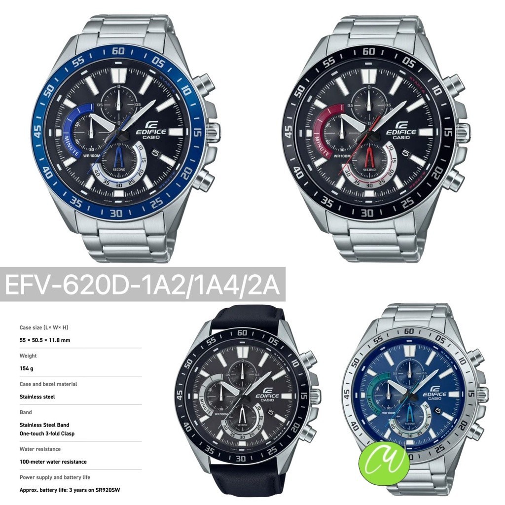 [CASIO EDIFICE EFV-620 ] CASIO EDIFICE CHRONOGRAPH STAINLESS STEEL EFV ...
