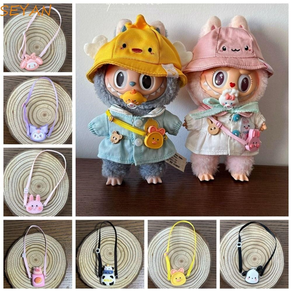 SEYAN Labubu Time Kettle Pacifier Bag, Purin Pochacco 17cm Labubu Doll ...