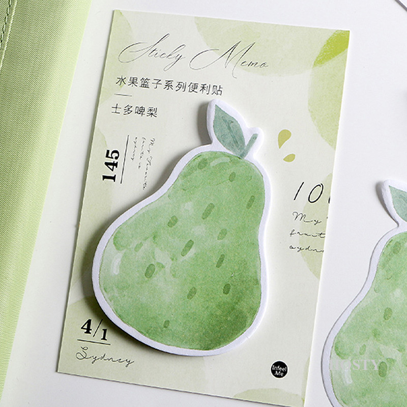HOSTY 30Sheets/Pack Cartoon Funny Fruit Shaped Sticky Notes Notebook ...