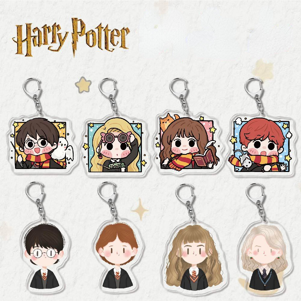 Harry Potter Cartoon Key Chain Hermione Ron Dumbledore Snape Hagrid ...