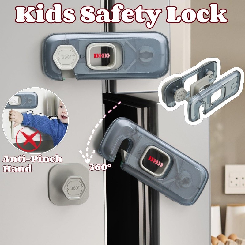 Baby Safety Lock Refrigerator Anti-Pinch Hand Latch Catch Fridge ...