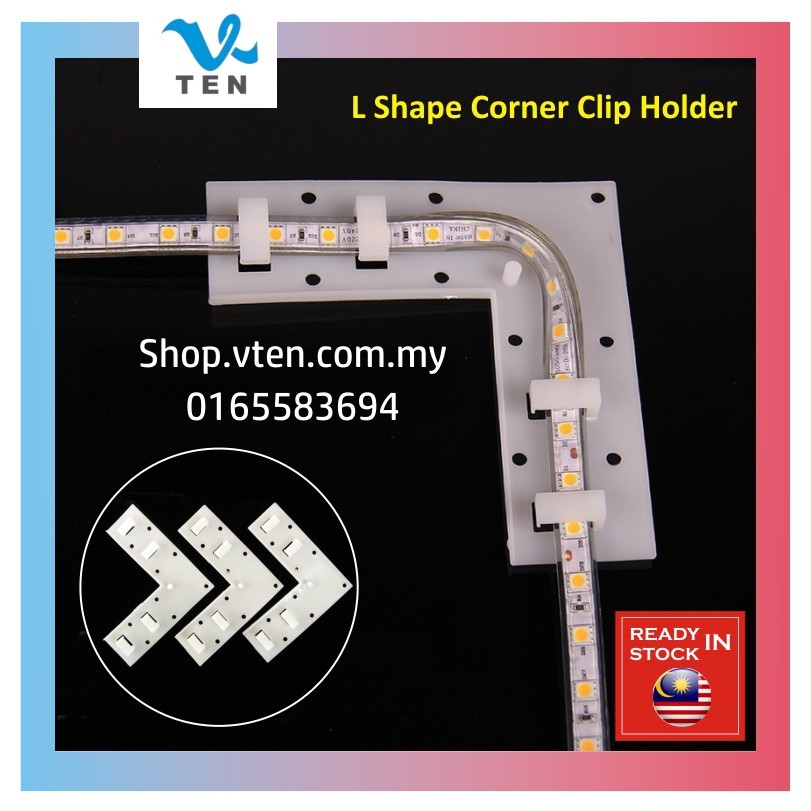🔥Promosi 🔥 LED Strip Light L Connector L Shape LED Strip Light Holder ...