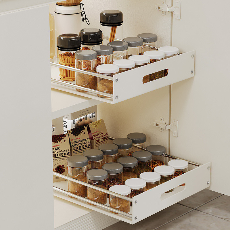 Kitchen Pull-Out Drawer Bottom with sliding rails without drilling ...