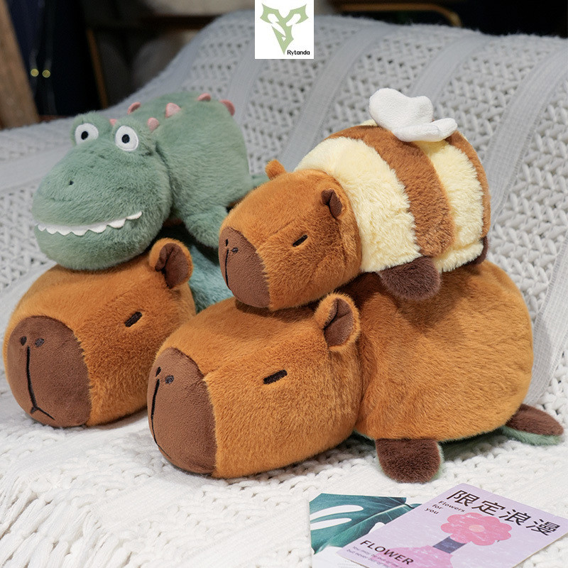 Creative Capybara Plush Toy Reversible Capybara Crocodile Bee 2-in-1 ...