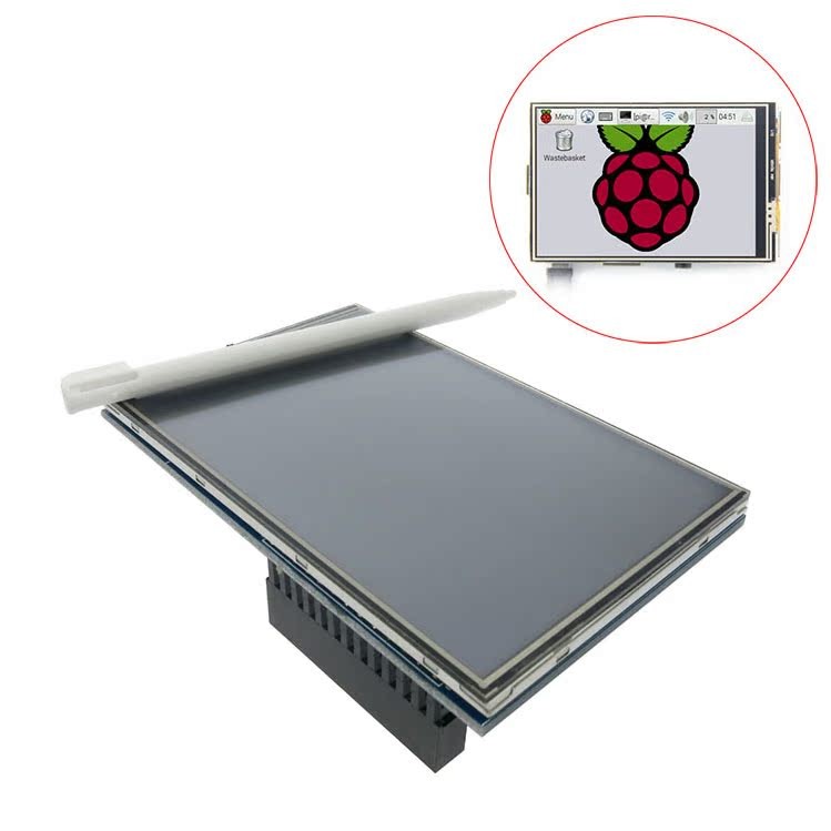 3.5 inch TFT LCD Display Screen with Touch Panel 320*480 for RPi1/RPi2 ...