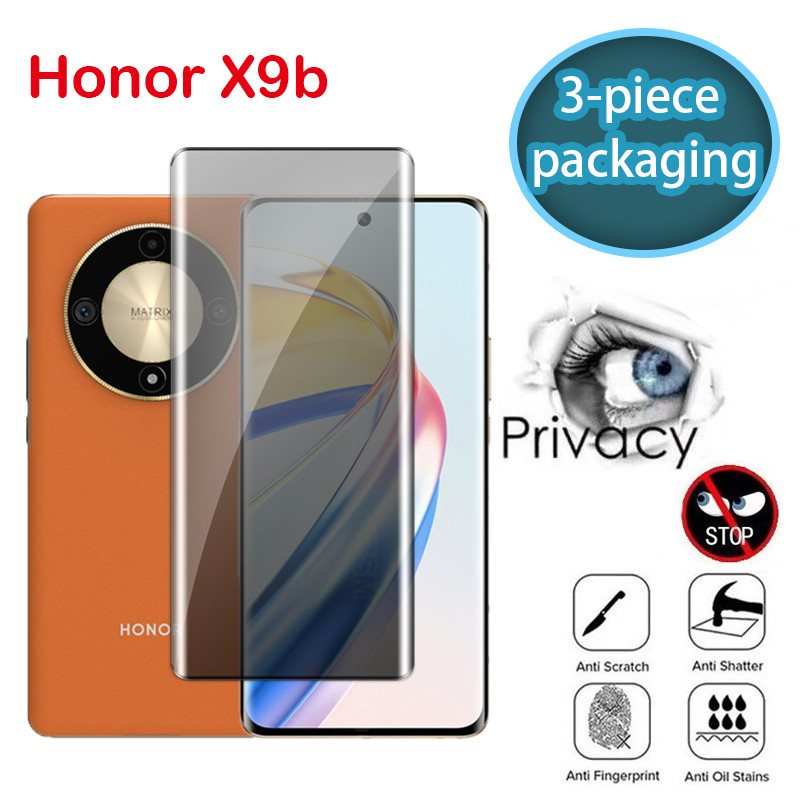 For Honor X9b X9a X9 4G 5G X 9 X 9B X9 B A 2023, 3 Piece Anti-Spying Tempered Film, Anti Spy ...