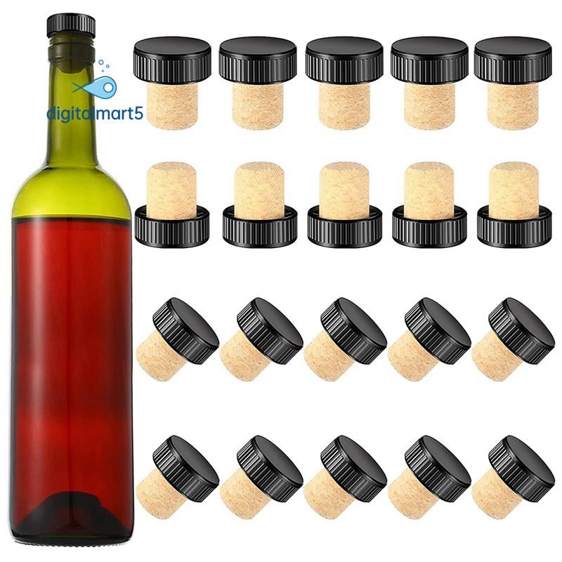 24 Pieces Cork Plugs Cork Stoppers Tasting Corks T-Shape Wine Corks ...
