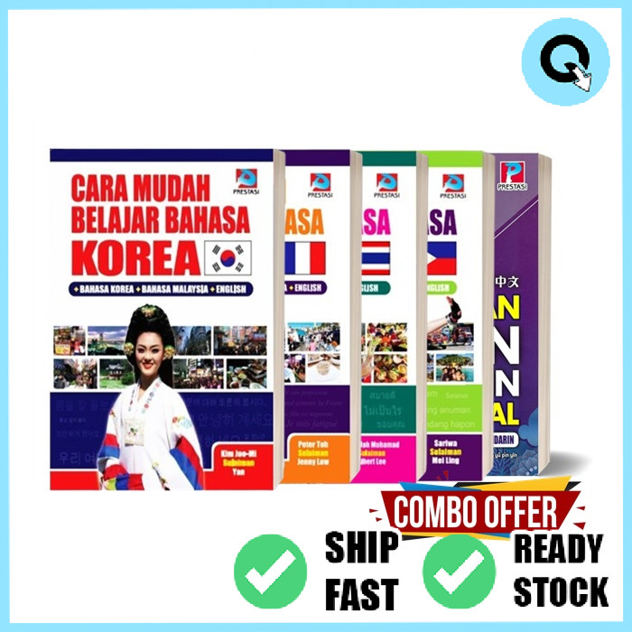 QFL Kombo Bahasa Dunia Cara Mudah Belajar Bahasa Korea,Thai, Filipina,Mandarin,Perancis (Easy To ...