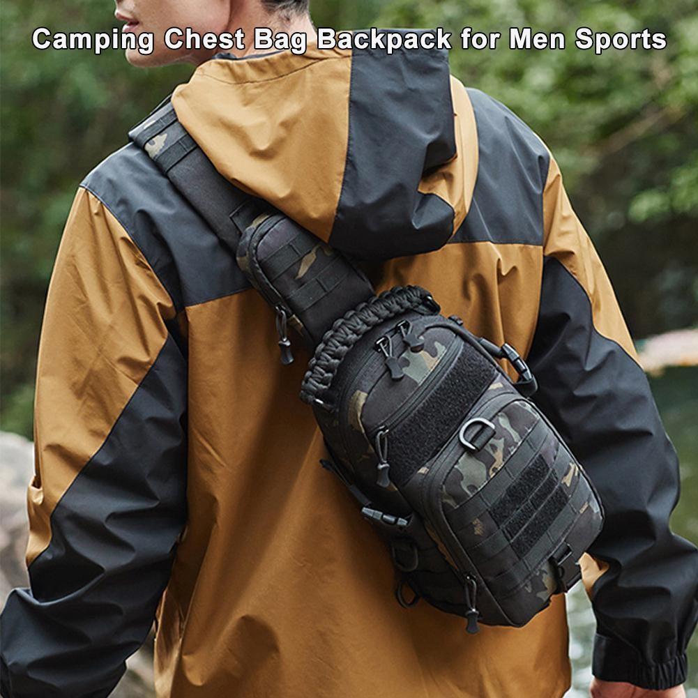 Chest Bag Men's Camping Chest Bag Tactical Sports Shoulder Hiking ...