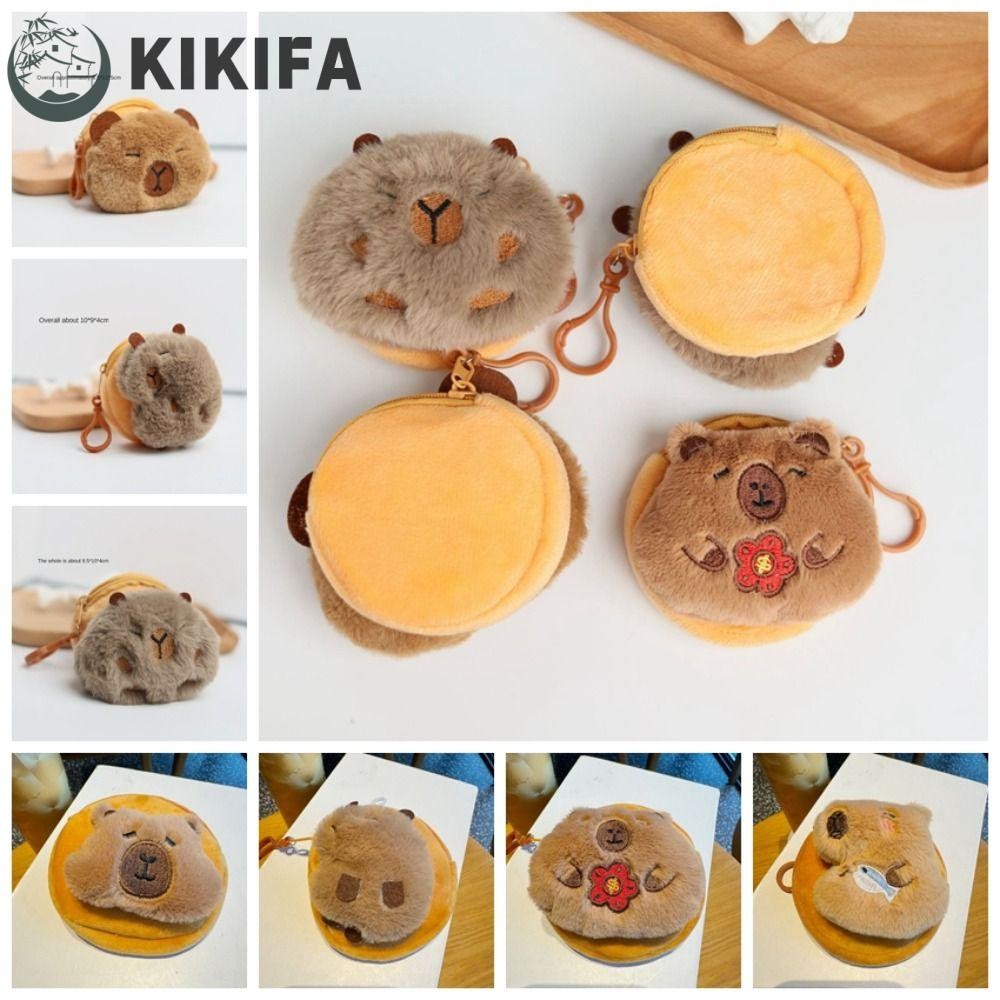 KIKIFA Capybara Plush Coin Purse, Mini Cartoon Animal Capybara Purse ...