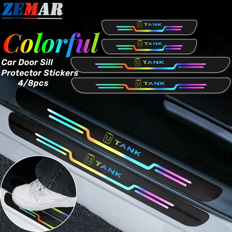 Tank GWM Tank 300 HEV Car Door Sill Sticker Colorful Reflective Sticker ...