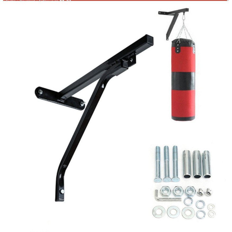 Boxing Punch Bag Bracket Hanging Hook Stand Heavy Duty Punching Wall ...
