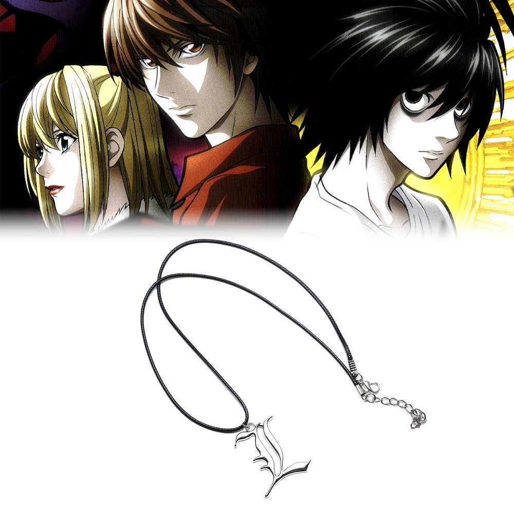Anime Death Note Necklace Letter L Yagami Light Ryuk Pendant Halloween ...